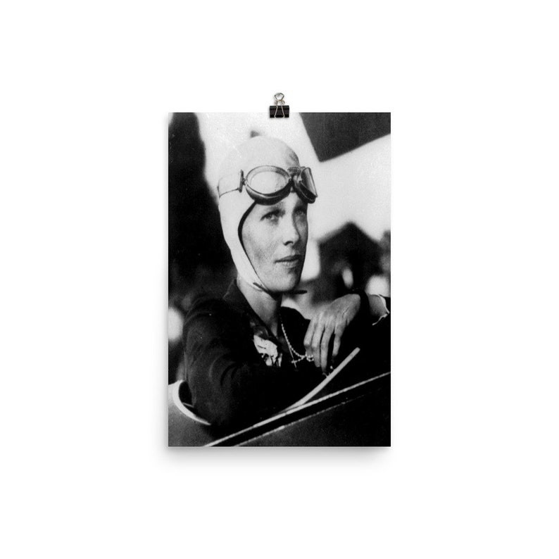 Amelia Earhart Vintage Photo Poster | Vintage Hisotric Reproduction ...