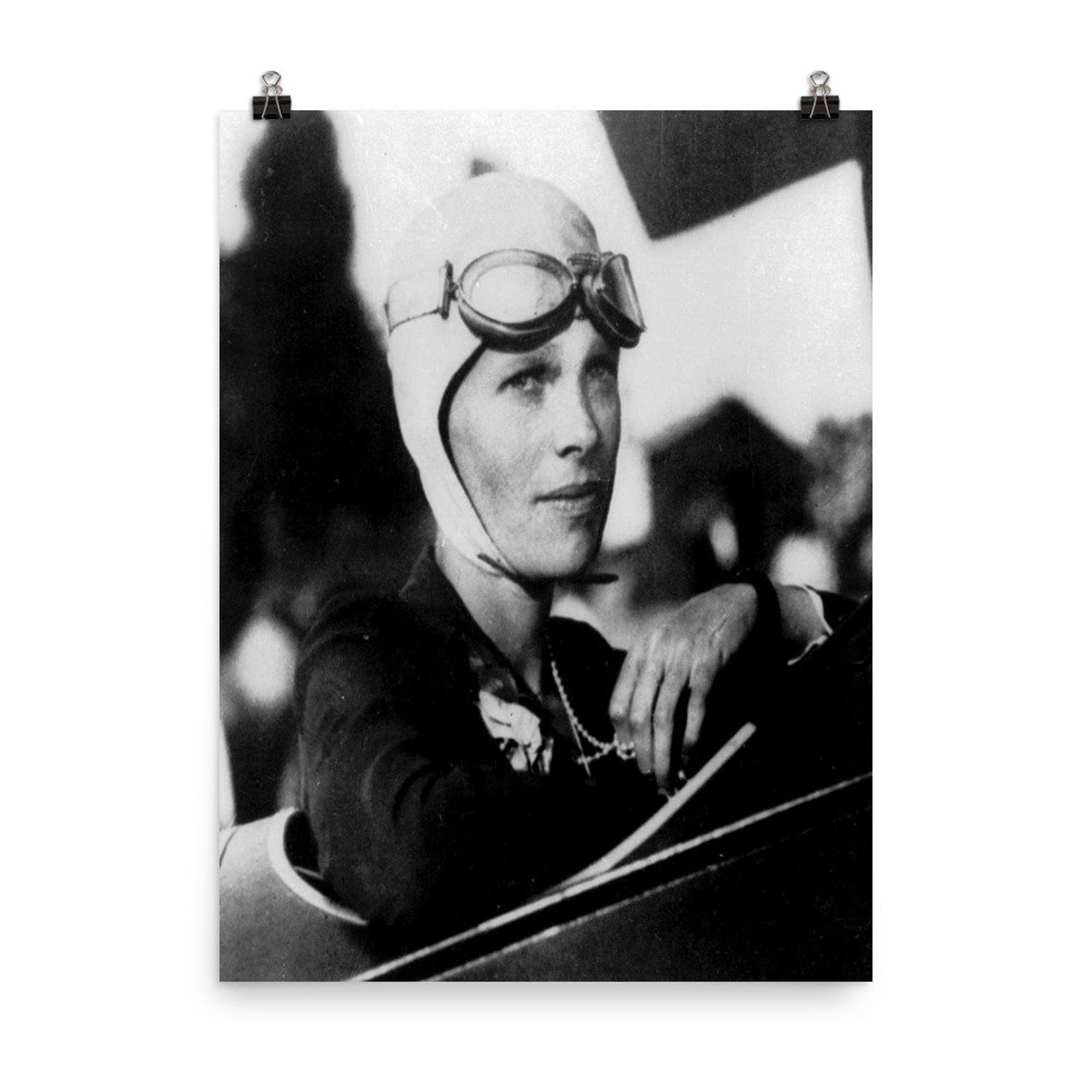Amelia Earhart Vintage Photo Poster Vintage Hisotric Reproduction Photo ...