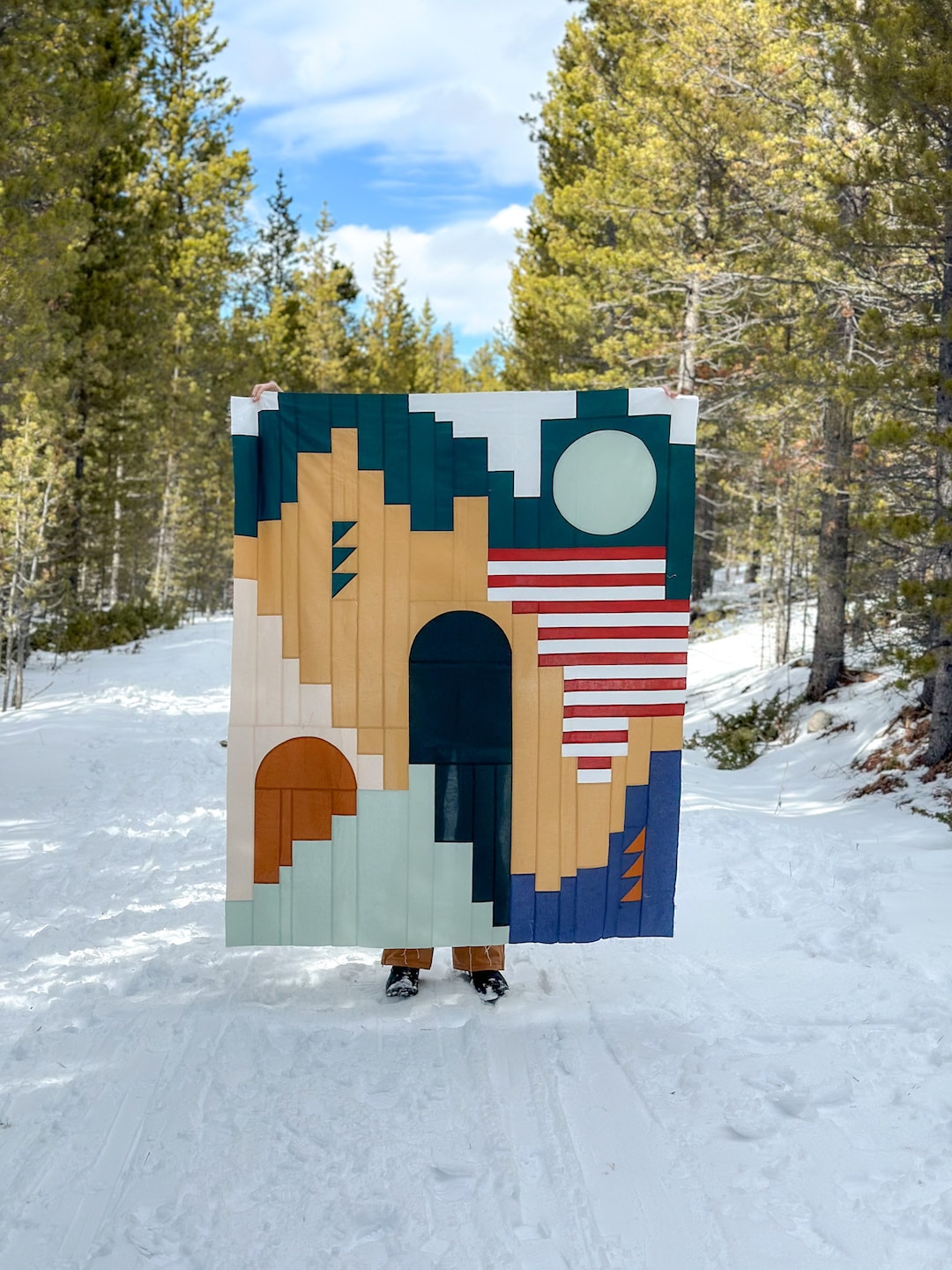 Santa Fe Quilt Pattern- PDF, Landscape Quilt Pattern, Desert Quilt ...