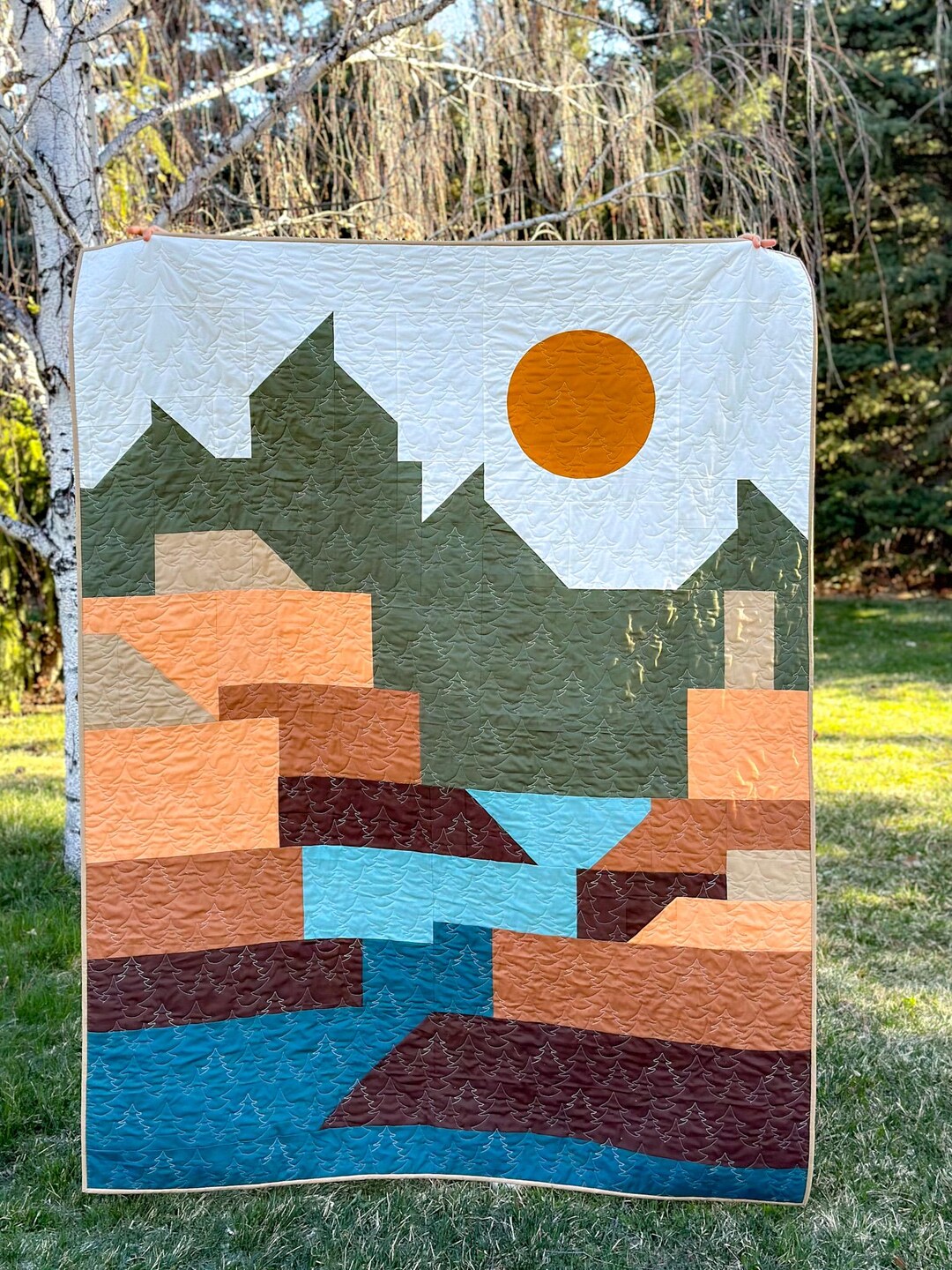 Wasatch Quilt Pattern - PDF, Landscape Quilt Pattern, Modern Geometric ...