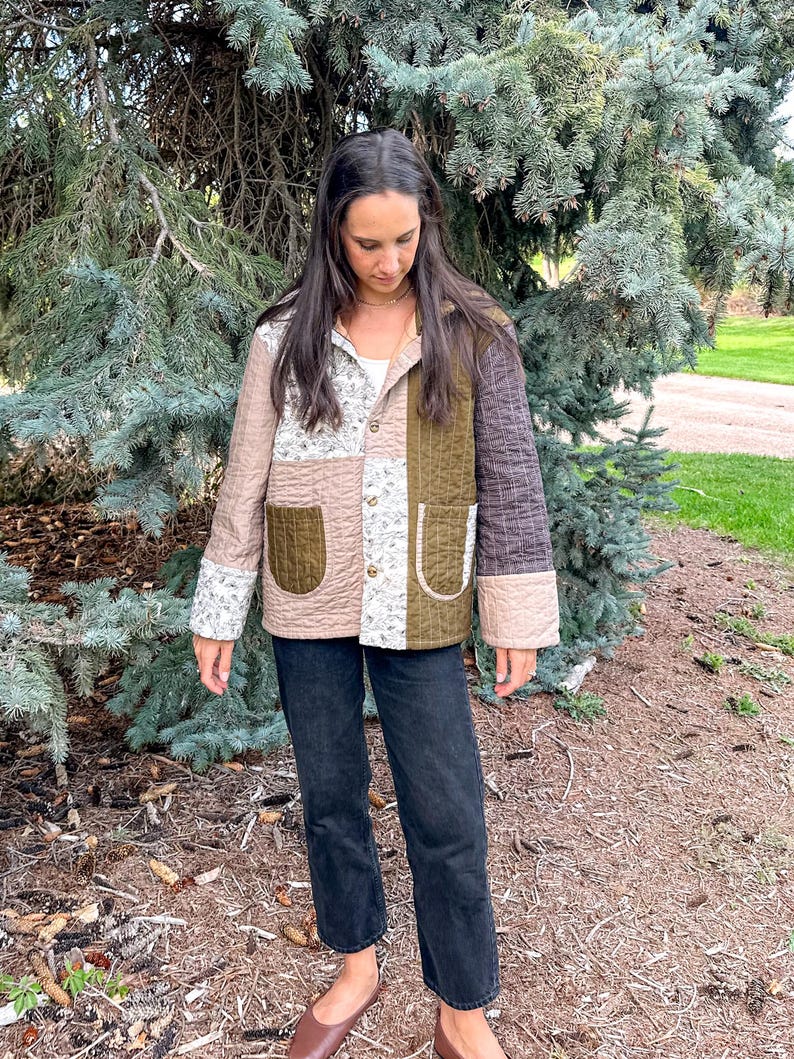 Quilted Chore Coat Sewing Pattern (XS–4XL) – Upcycled Jacket (digital ...