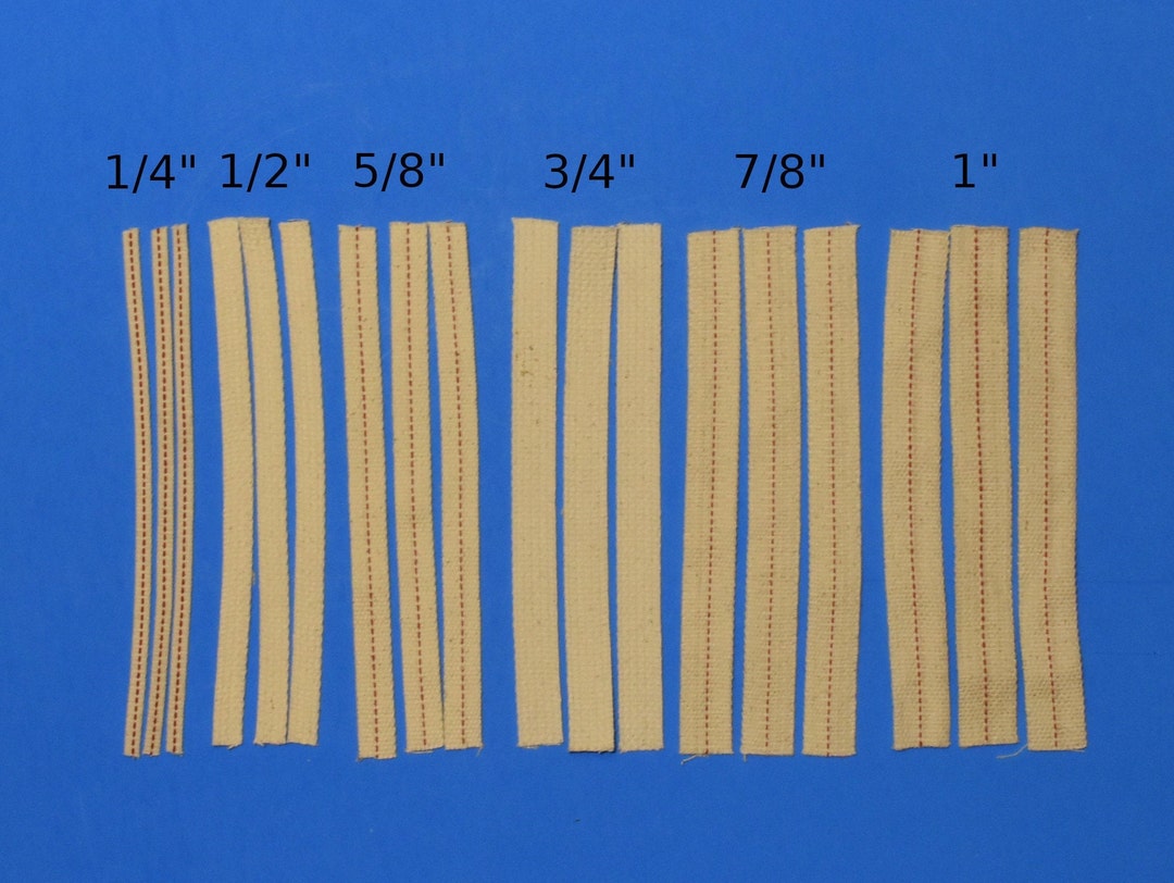 3 X 8" Flat Cotton Wick 1/4" or 5/8" or 1/2" or 3/4" or 7/8" or 1 Inch ...