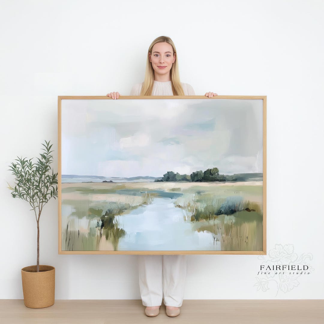 Soft Landscape Giclée Wall Art Framed Canvas or Matted Print - Earthy ...