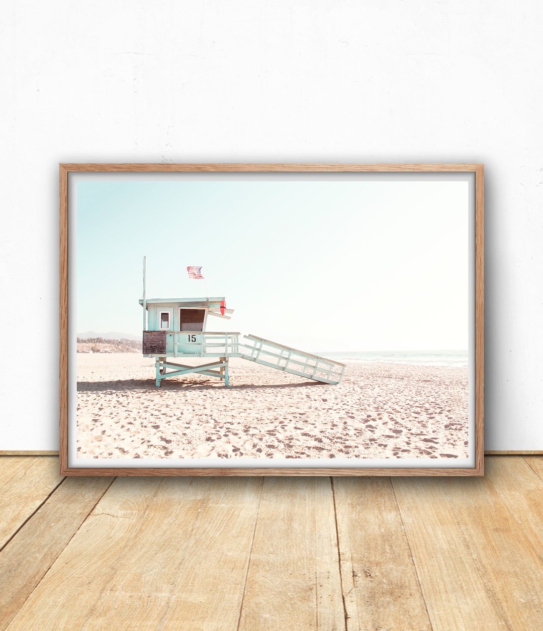 Beach Wall Art, Digital Download, Surf Print, Lifeguard Tower Print ...
