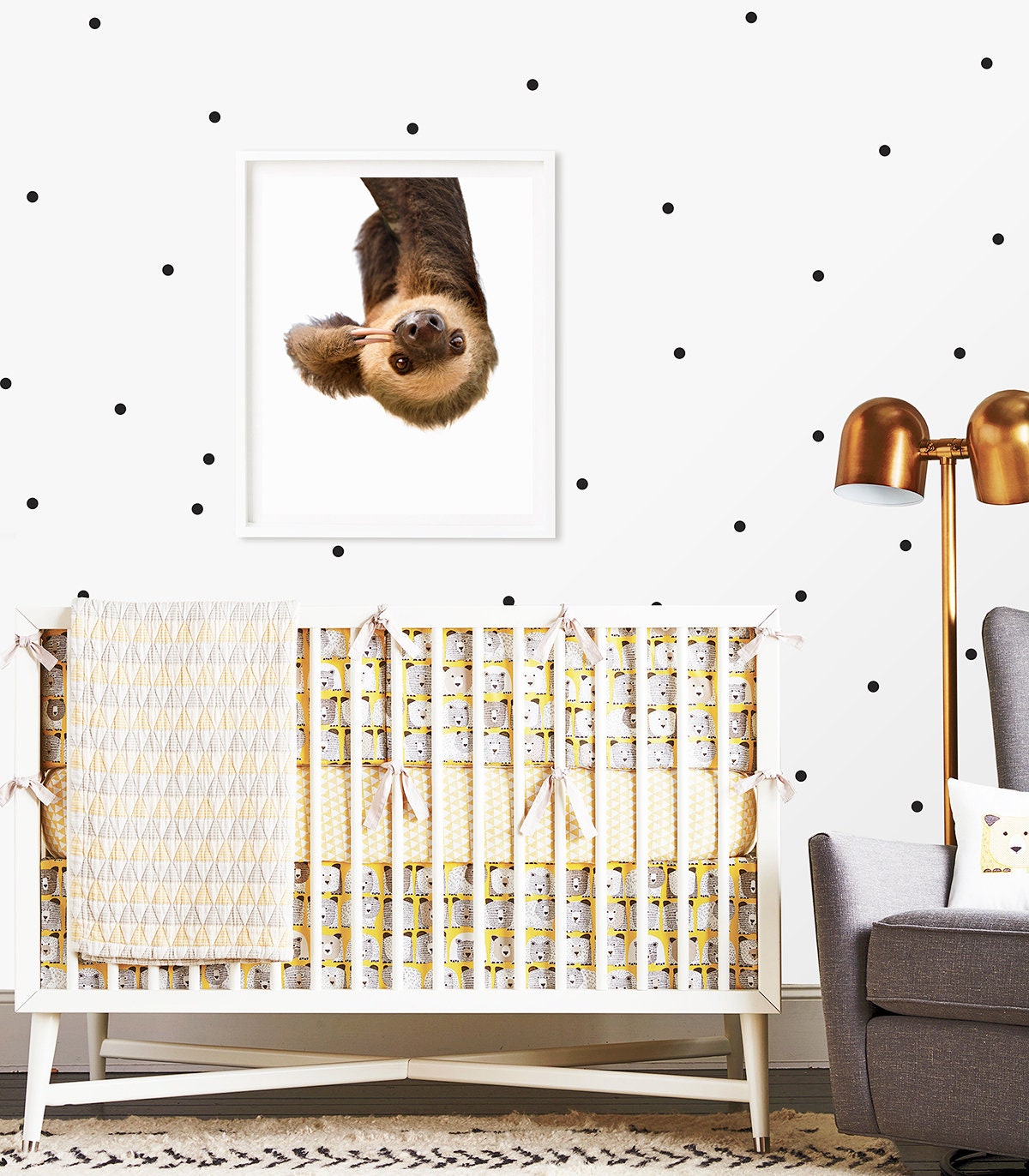 Sloth Print Digital Download Baby Animal Nursery Decor | Etsy