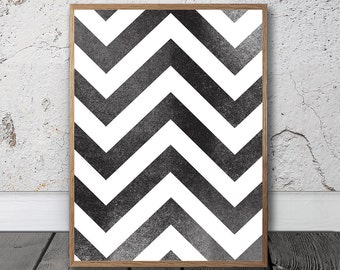 Chevron Art Print | Etsy
