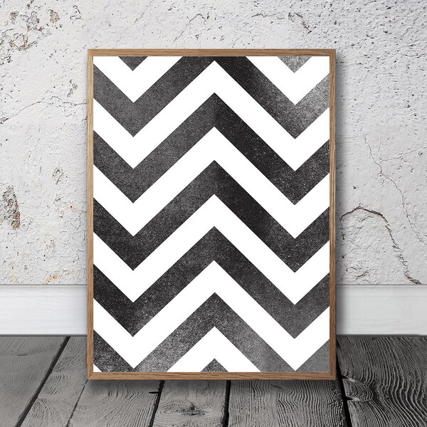 Chevron Wall Art - Etsy