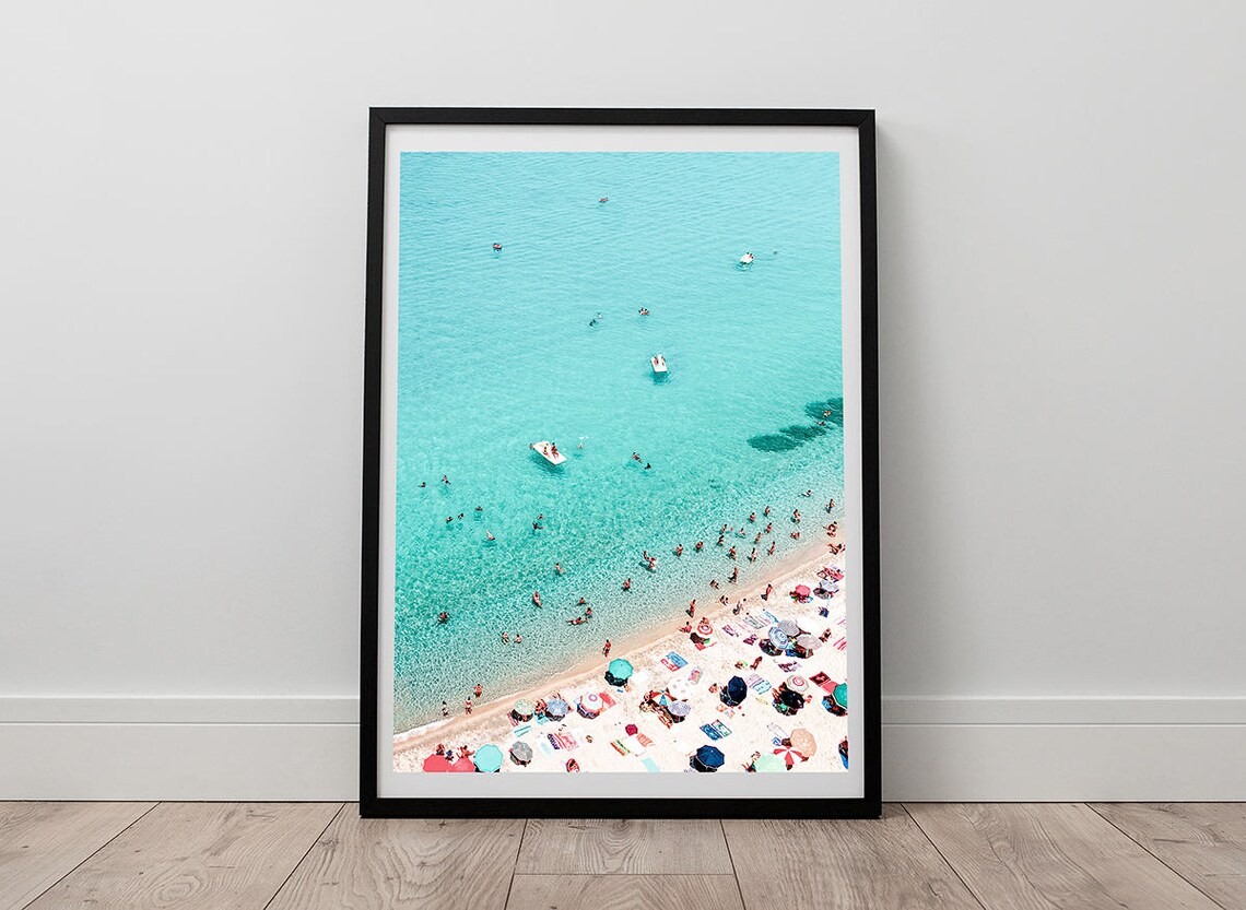 Beach Art Print Areal Beach Printable Wall Art Beach - Etsy