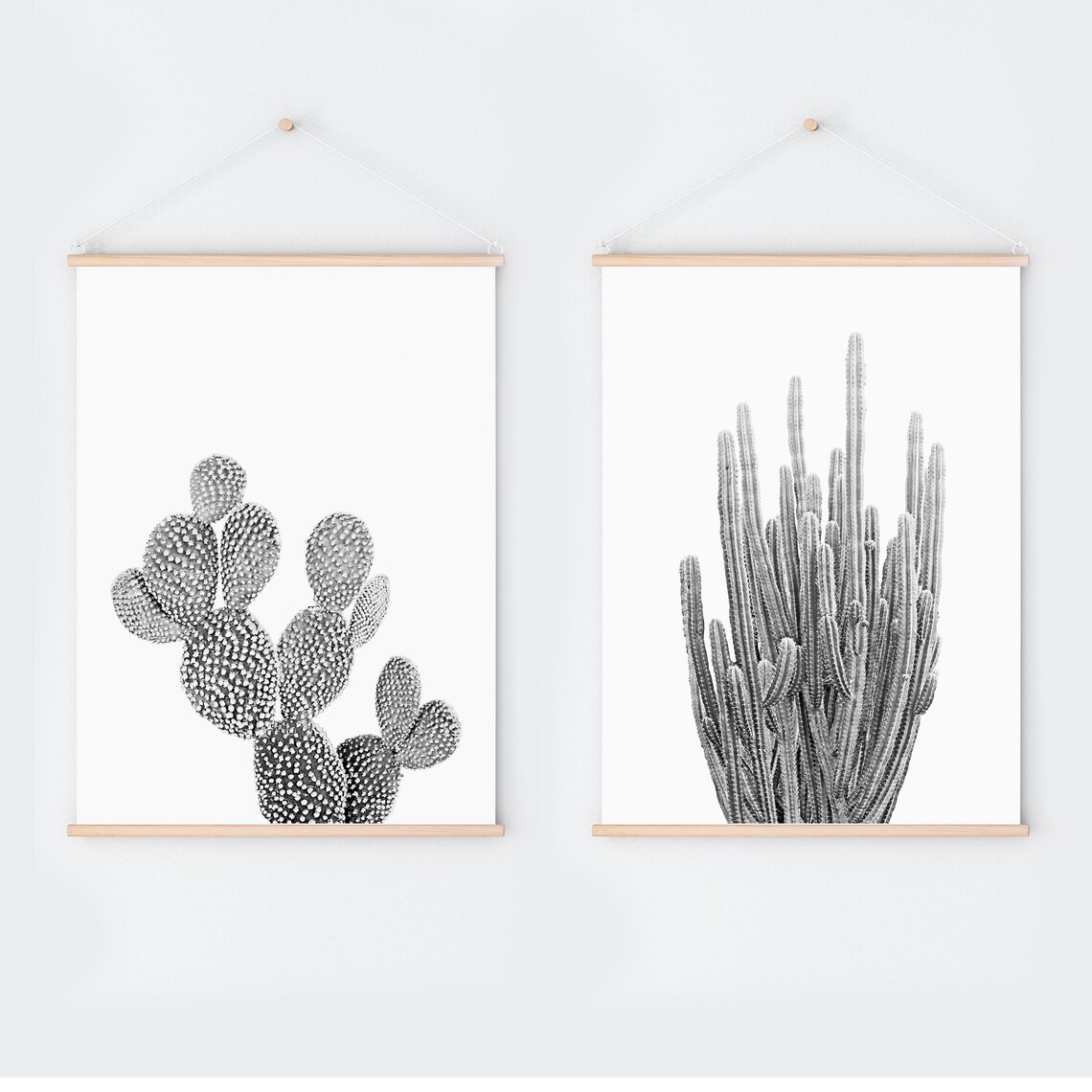 Boho Cactus Decor Printable Wall Art Set - Etsy