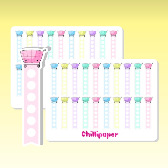 Shopping Check List Planner Stickers to Buy No Spend | Etsy