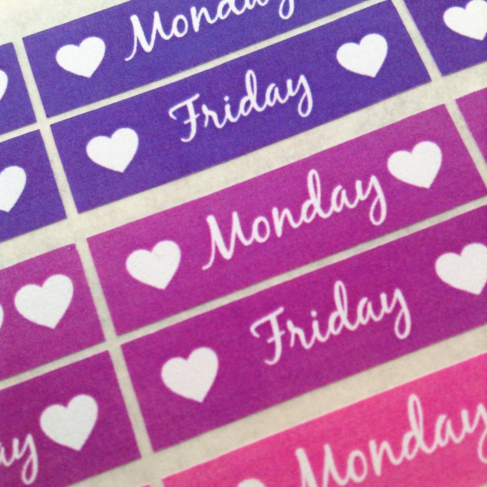 Days of the Week Stickers Week Day Rainbow Pastels Planner - Etsy UK