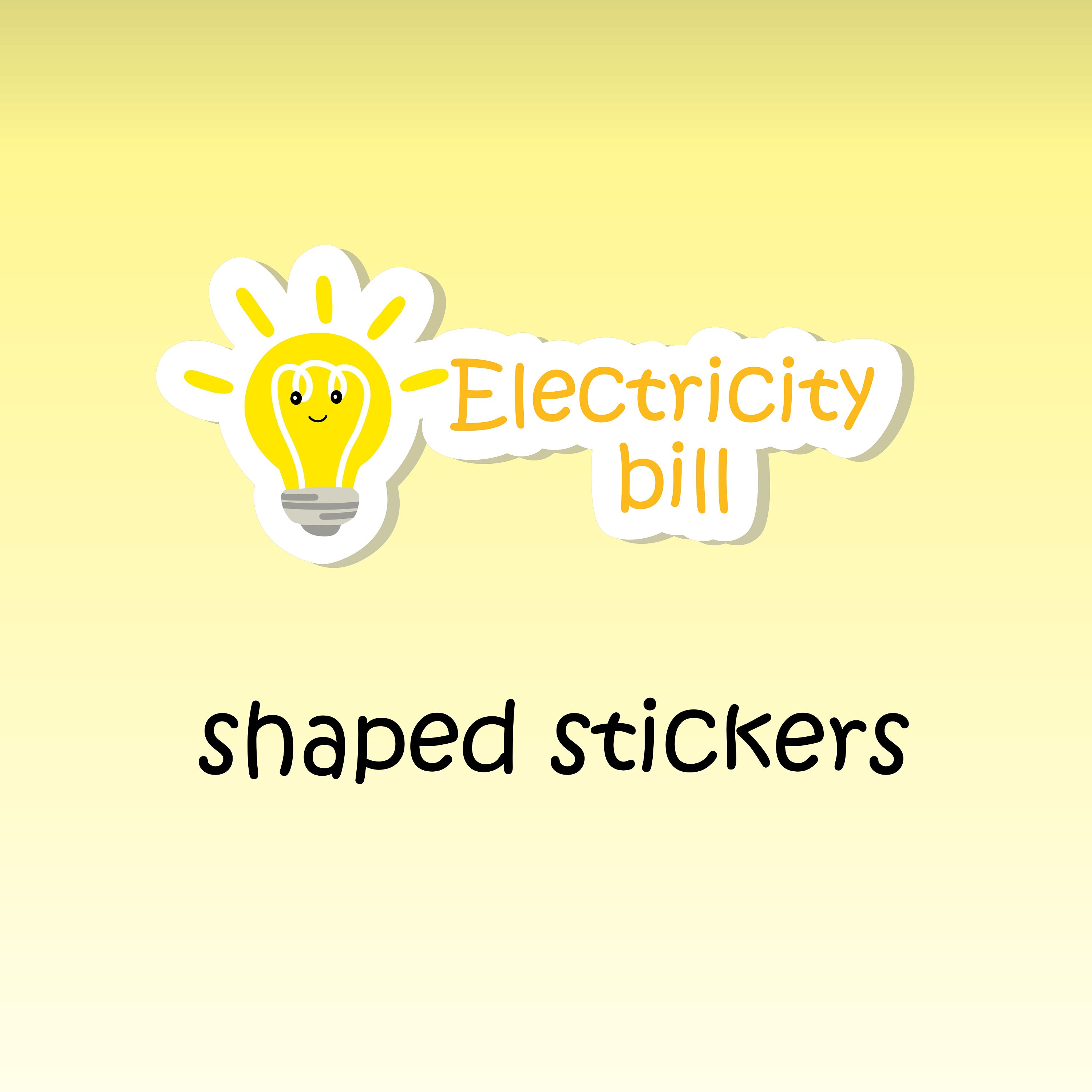 Electricity Bill Planner Stickers Money Cash Finance - Etsy