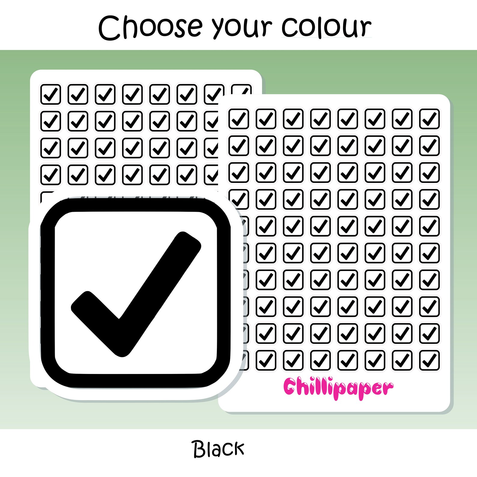 Tick checklist done planner stickers Colour choice Chore | Etsy