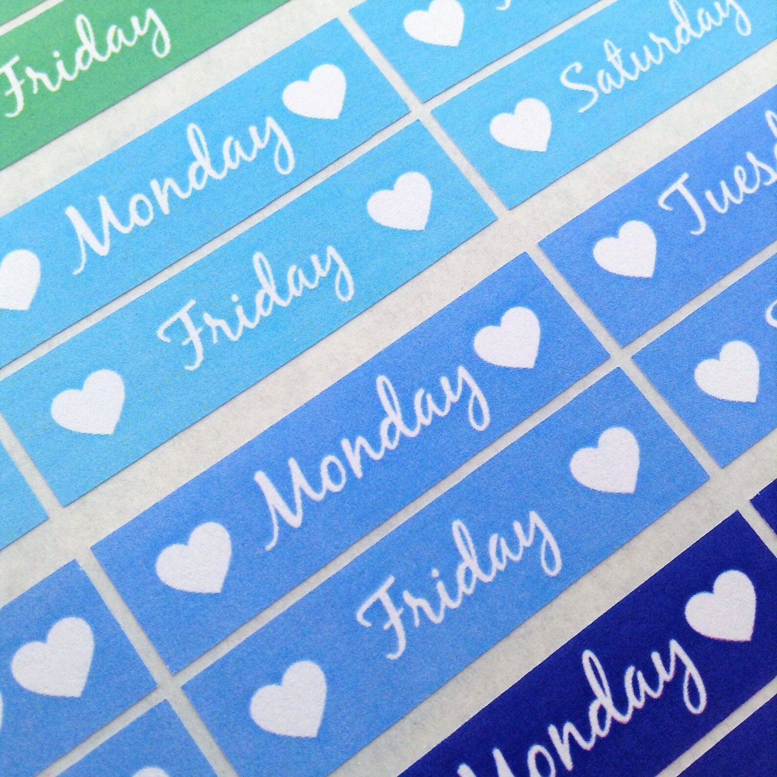 Days of the Week Stickers Week Day Rainbow Pastels Planner - Etsy UK