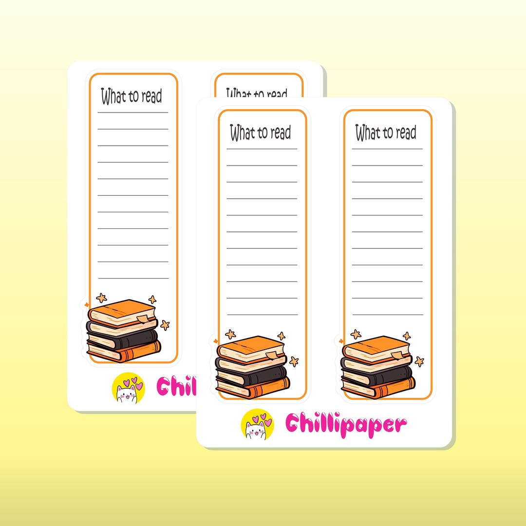 To Be Read List, Chill Time Stickers Self Care Planner, Books, Reading ...