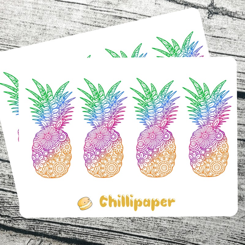 Pineapple Zentangle - Etsy