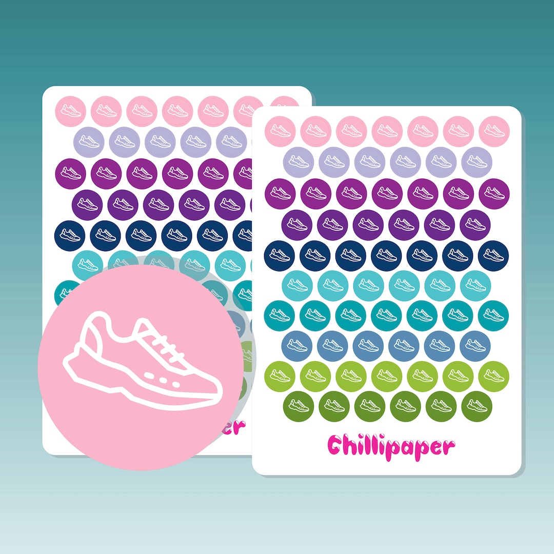 Running Planner Stickers, Sneakers Planner Stickers, Pastel Stickers ...