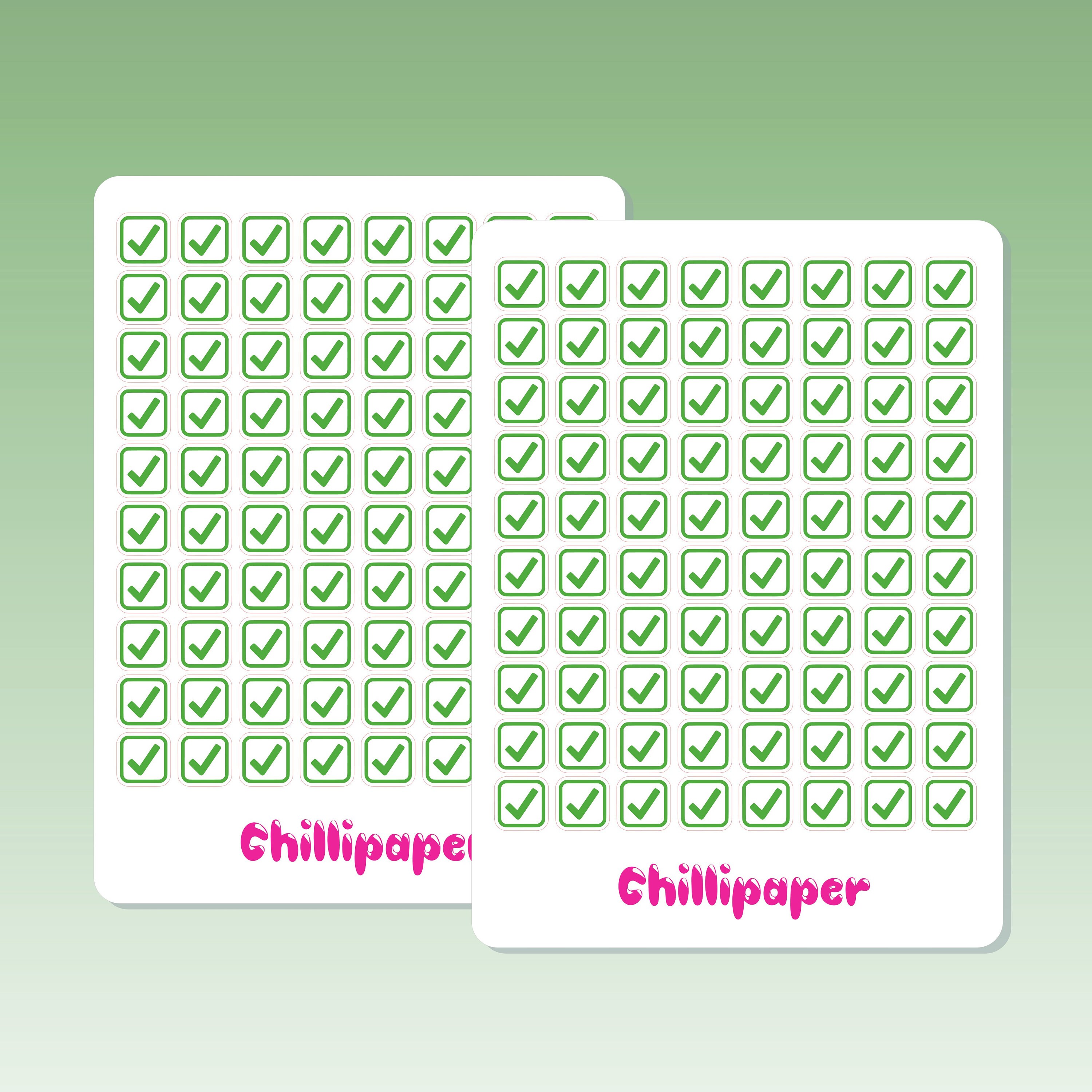 Tick checklist done planner stickers Colour choice Chore | Etsy