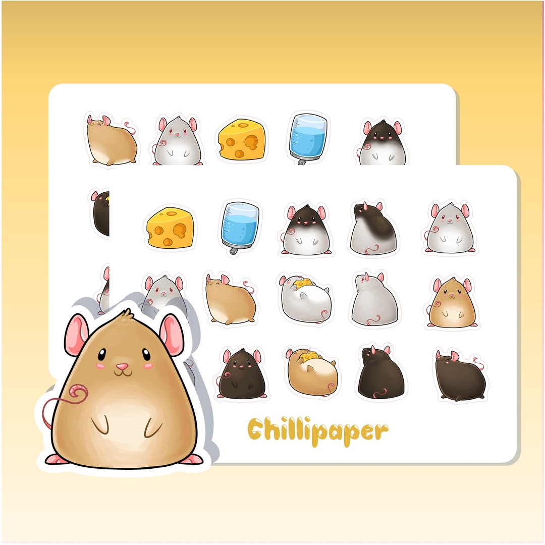 Rat Stickers, Rodents, Rattie, Cute Stickers, Pets, Planner Decoration ...