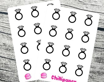 Wedding Ring Sticker - Etsy