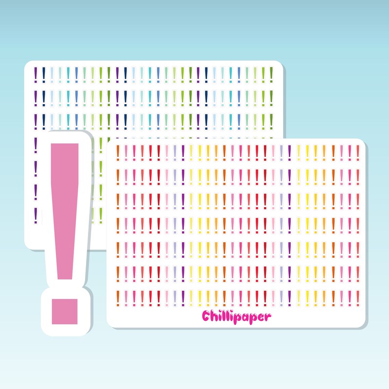 Exclamation Stickers - Etsy UK