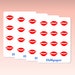96 Red Lipstick Kiss Stickers, Labels. Wedding Seals. Envelope Seals ...