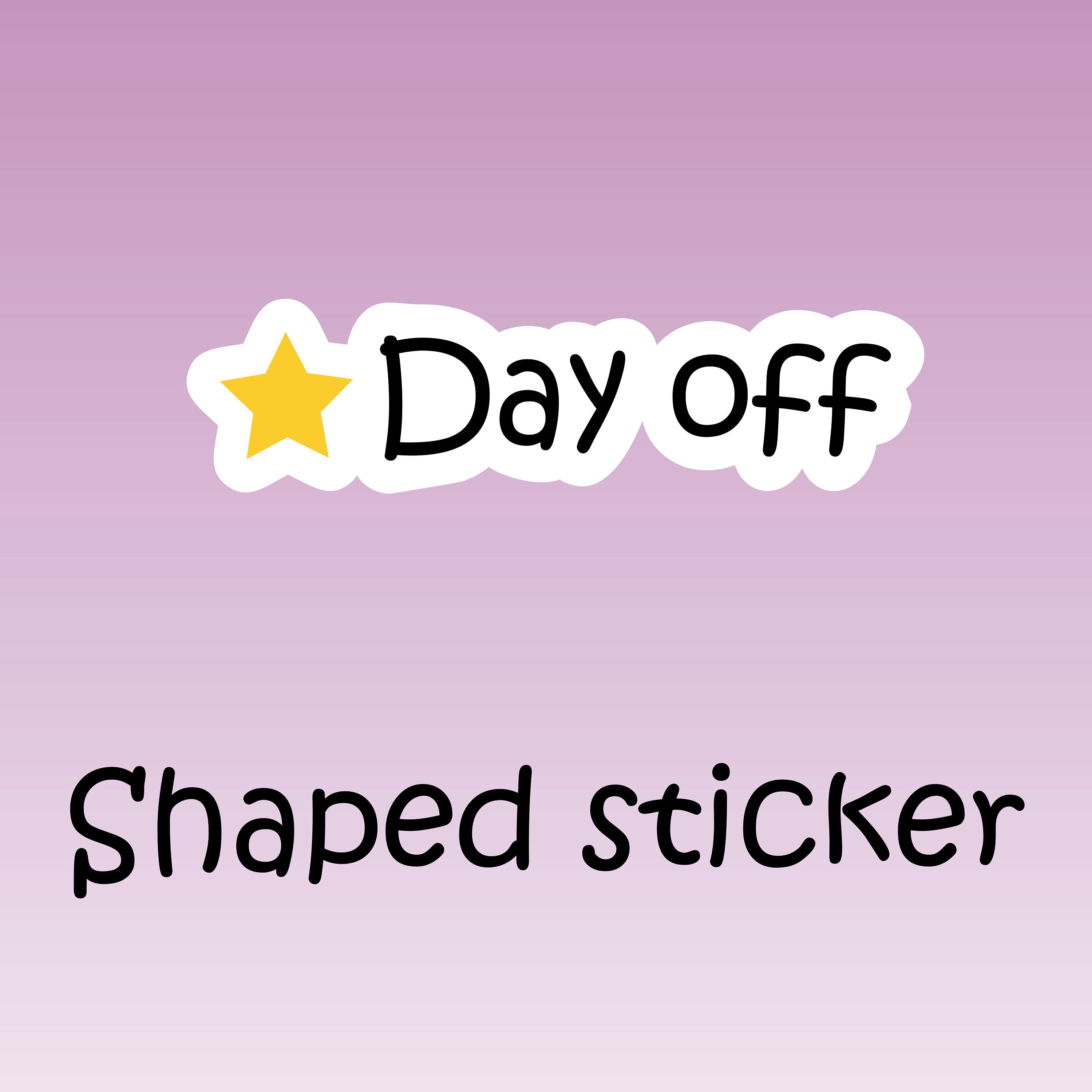 Day off Stickers for Planners, No Work, Holiday, Work Rota, Hot or Cool ...