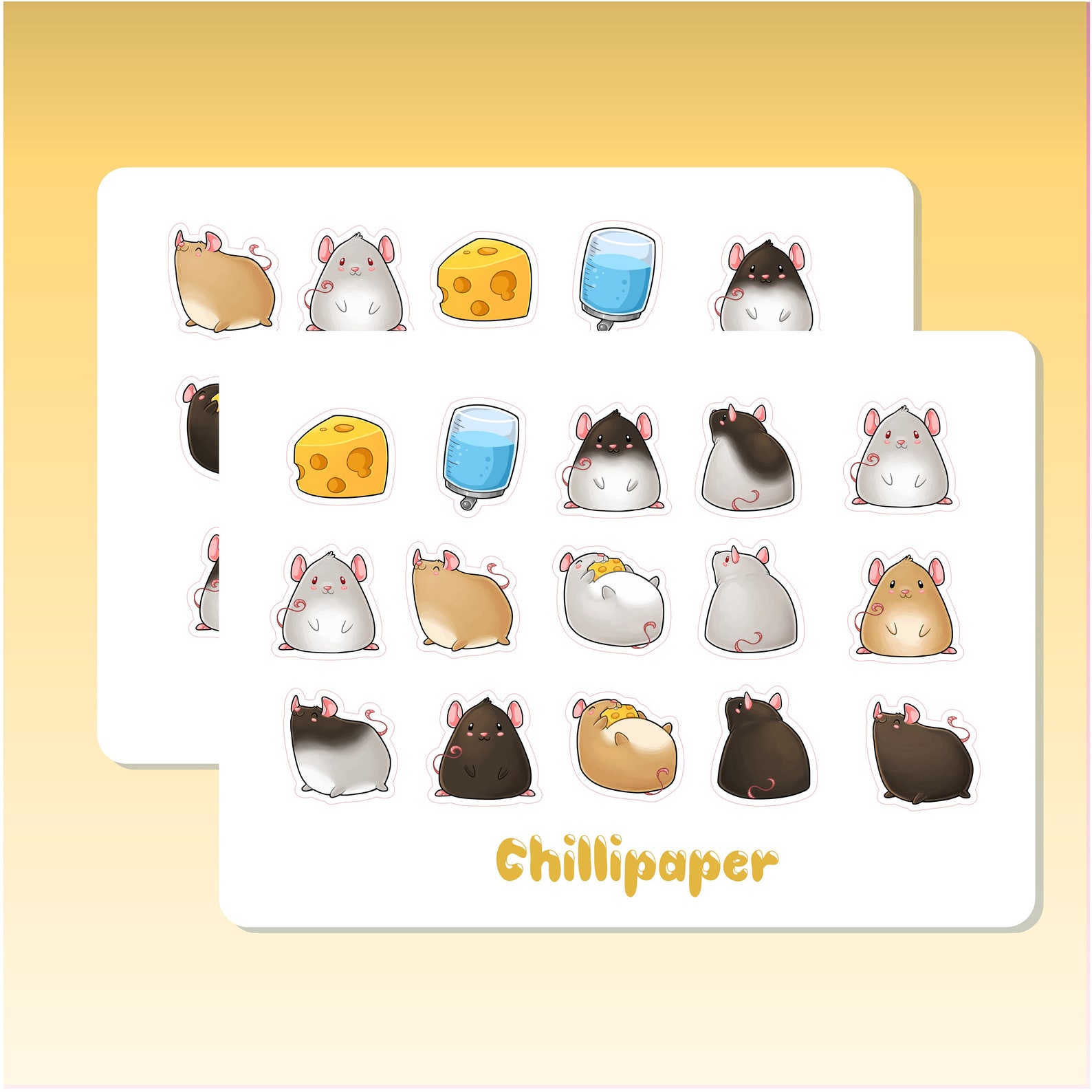 Rat stickers rodents rattie Cute stickers pets planner | Etsy