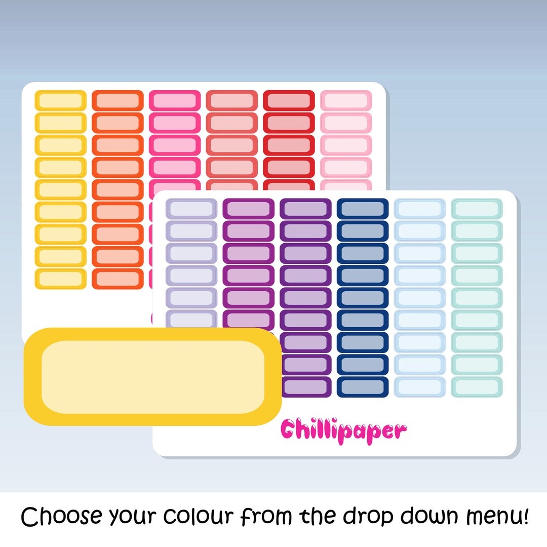 Mini Blank Highlighter Stickers Bujo Stickers Planner Stickers for All ...