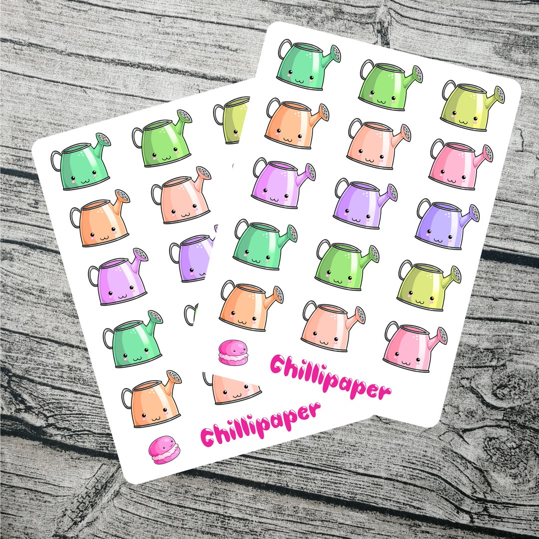 Cute Kawaii Planner Stickers Kawaii Watering Can Cute - Etsy