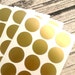 48 Gold Circle Stickers, Gold Circle Mini Decals, Gold Circle Envelope ...