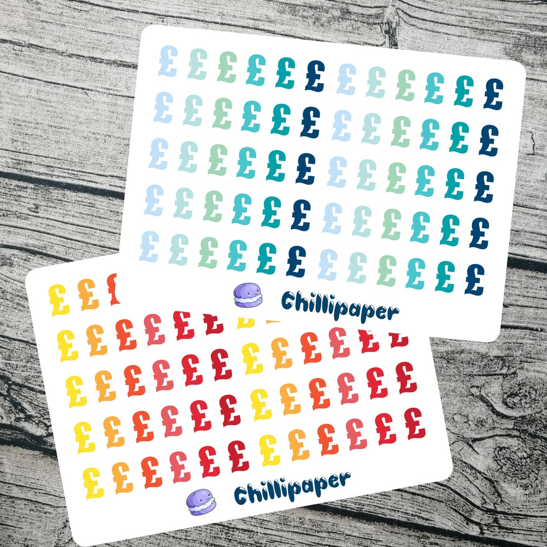 Pound Sign Planner Stickers, Bujo Stickers, Planner Stickers, Budget ...