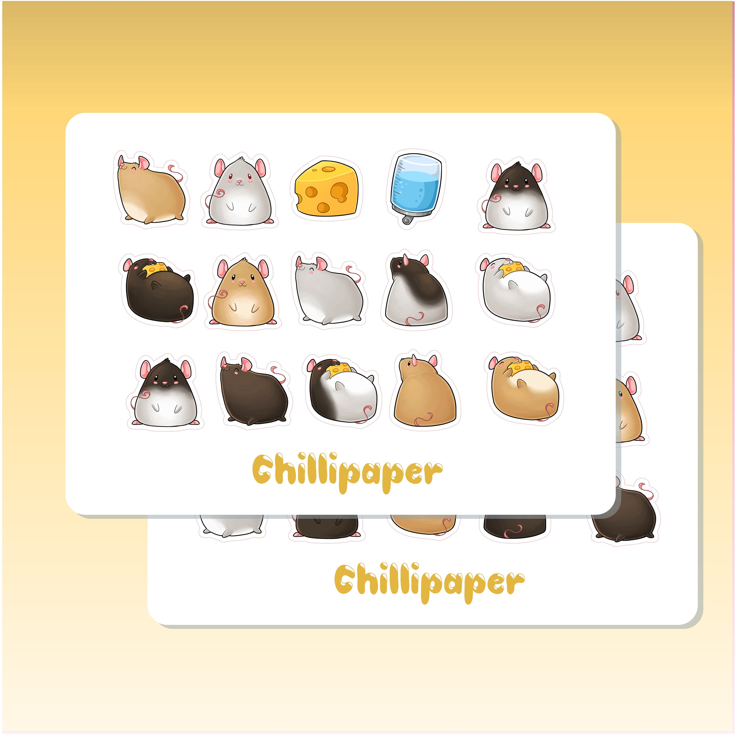 Rat stickers rodents rattie Cute stickers pets planner | Etsy