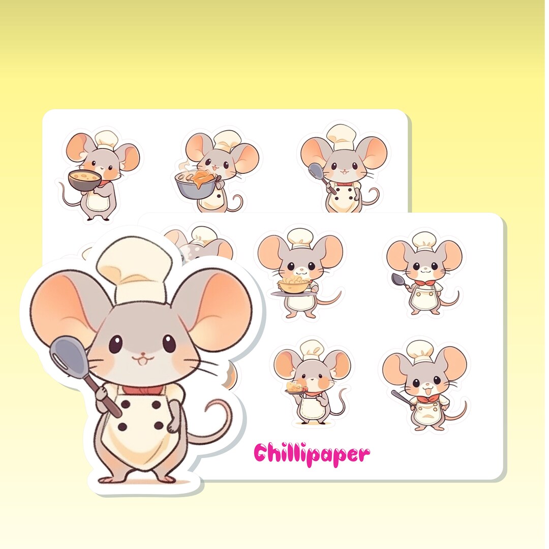 Mouse Cooking Planner Stickers, Baking, Dinner, Meal Prep #1308 - Etsy