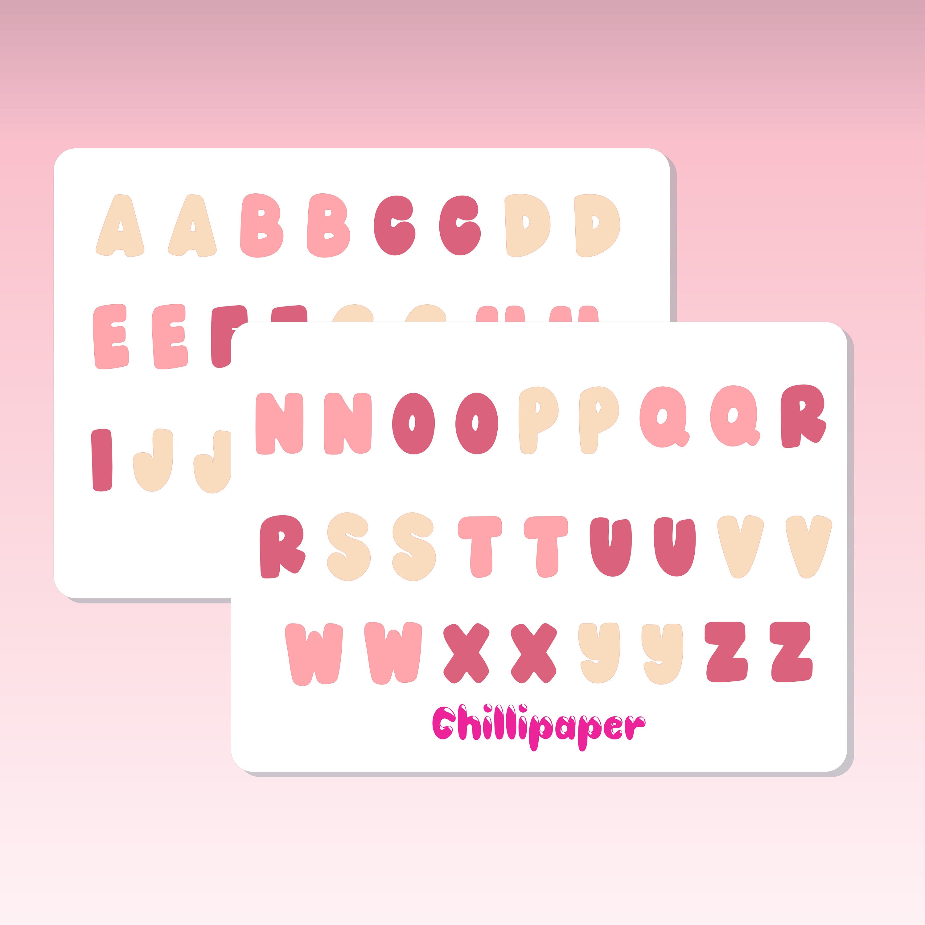 Alphabet Bubble Stickers Cute Letters for Planners and - Etsy