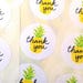 96 Thank You Pineapple Stickers. Pineapple Seals. Thanks - Etsy