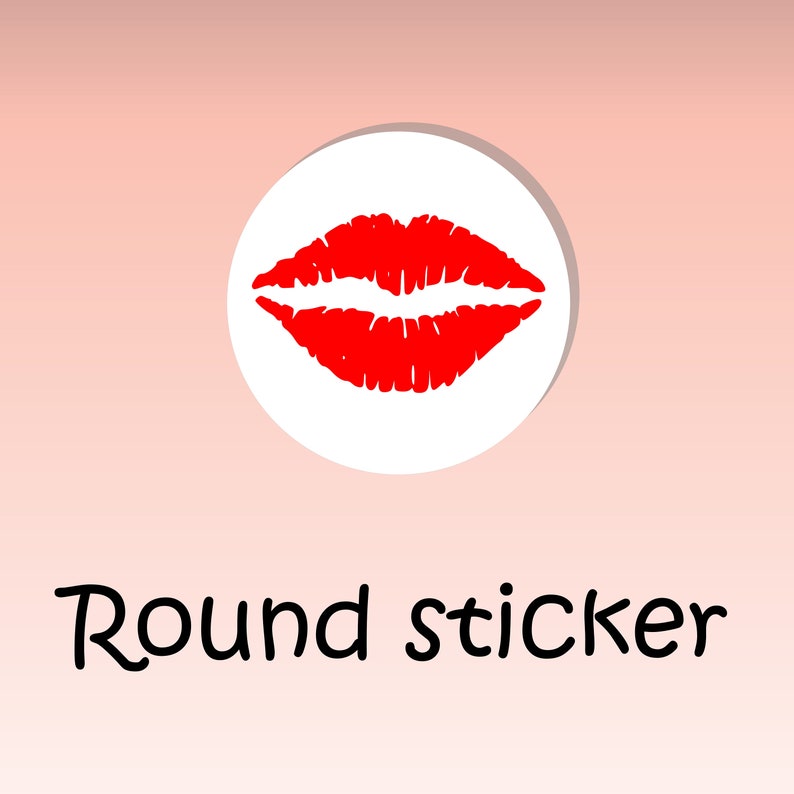 96 Red Lipstick Kiss Stickers Labels. Wedding Seals. Envelope | Etsy