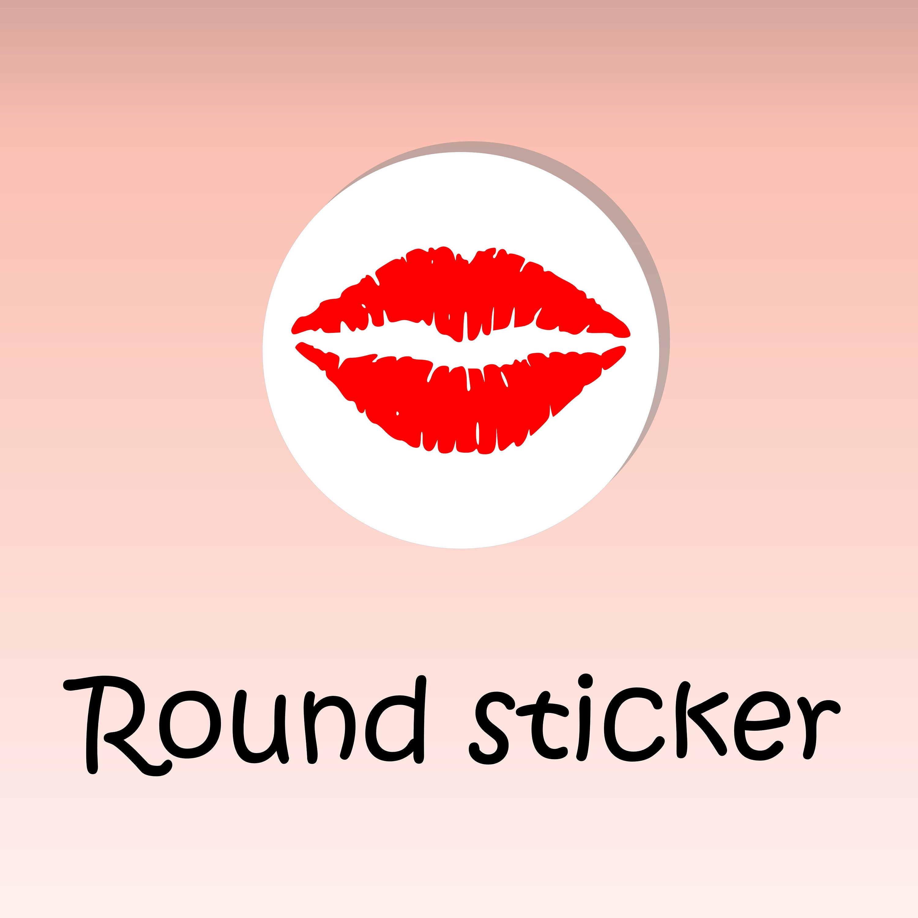 96 Red Lipstick Kiss Stickers Labels. Wedding Seals. Envelope - Etsy ...