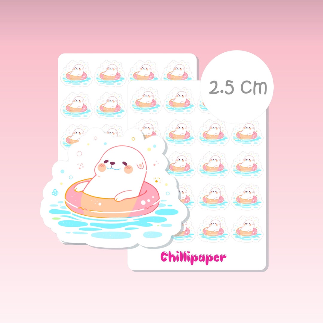 Seal Swimming Planner Stickers for Journaling, Holiday. Swimming Lesson ...