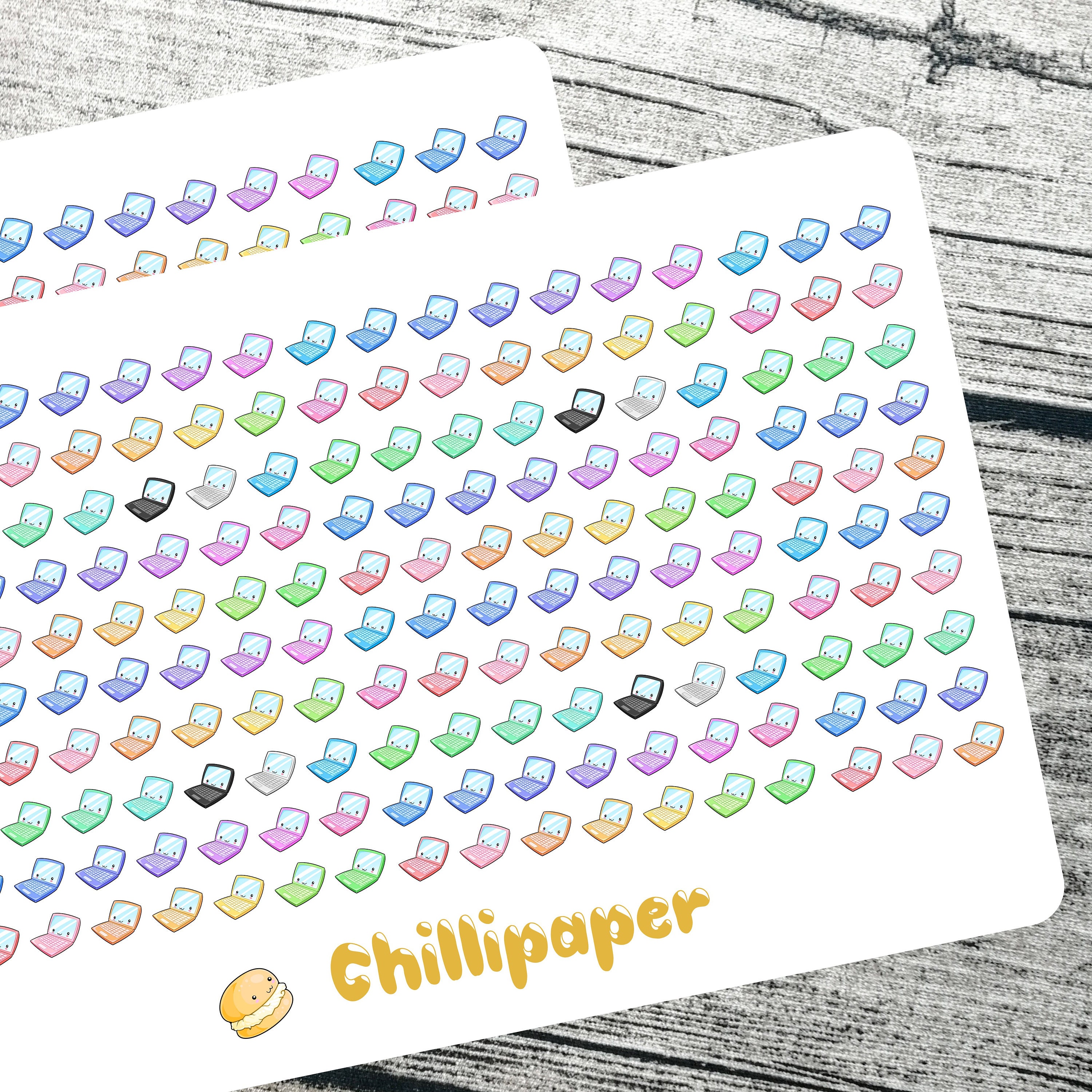 Kawaii Laptop Stickers, Cute Laptop Stickers, Pastel Stickers, Homework ...