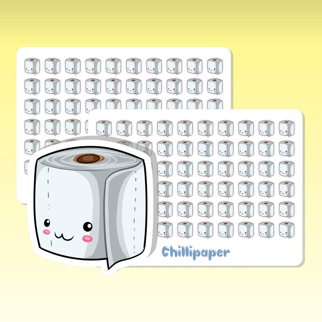 Toilet Roll Planner Stickers, Toilet Tissue Planner Sticker, Planner ...