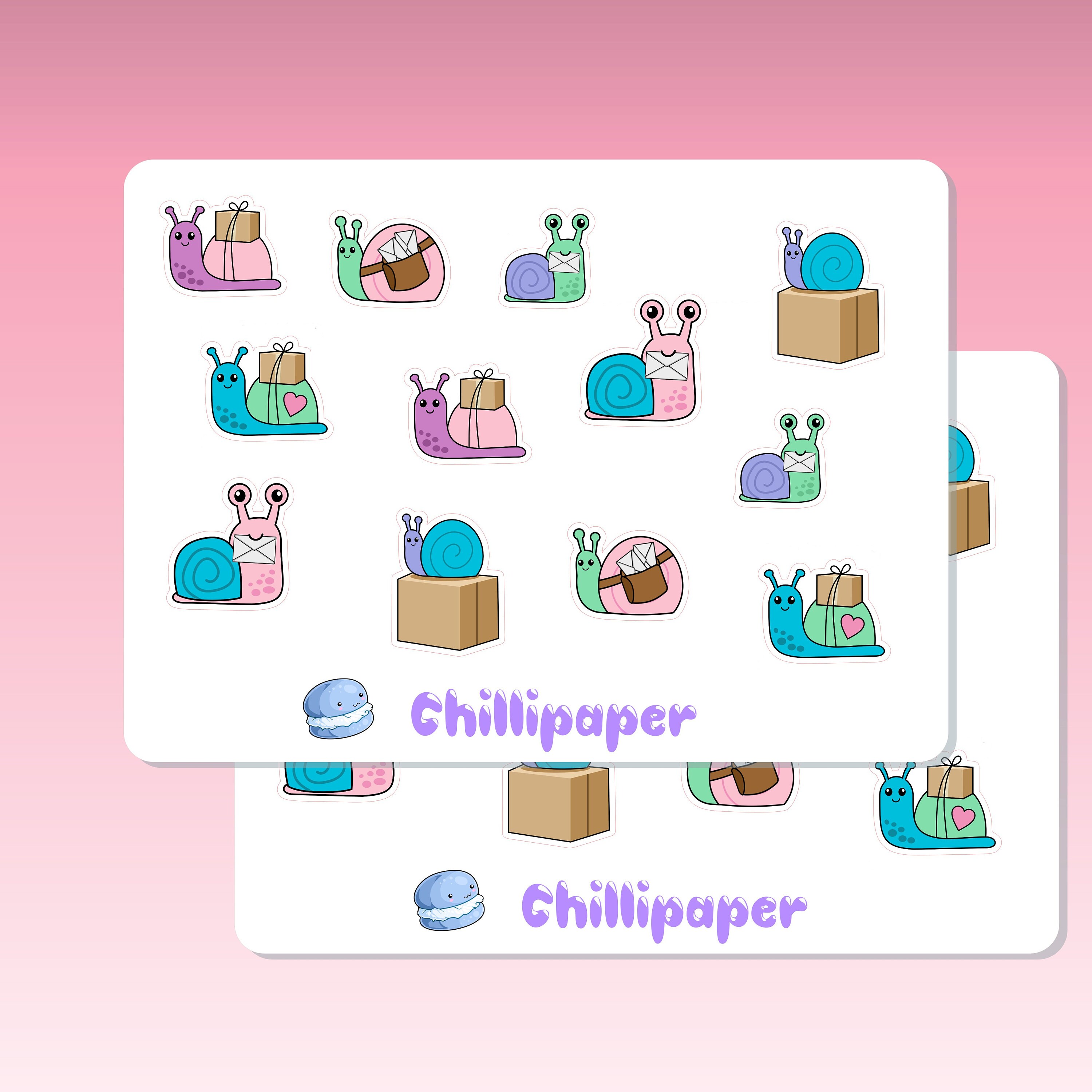 Happy mail snail mail stickers pastel Cute Summer | Etsy