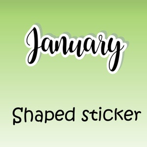 Months of the Year Stickers, Calender Stickers, Bujo, Planner, Script ...