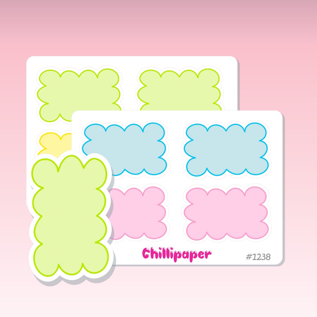 Planner Box Stickers, Blank Planner Stickers, 1.5 Inches. Vertical ...