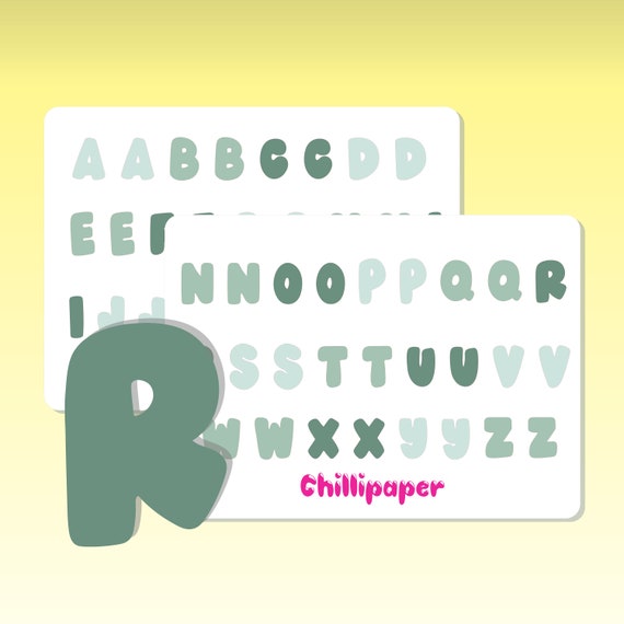 Alphabet Bubble Stickers Cute Letters for Planners and | Etsy