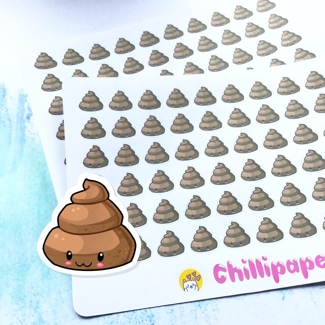 Poop Planner Stickers, Toilet Planner Sticker, Poop Emoji, Planner ...
