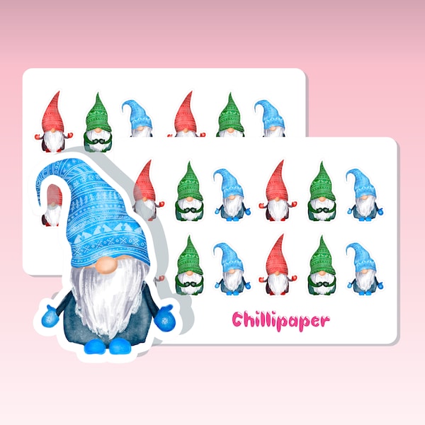 Gonk Christmas Stickers - Etsy UK