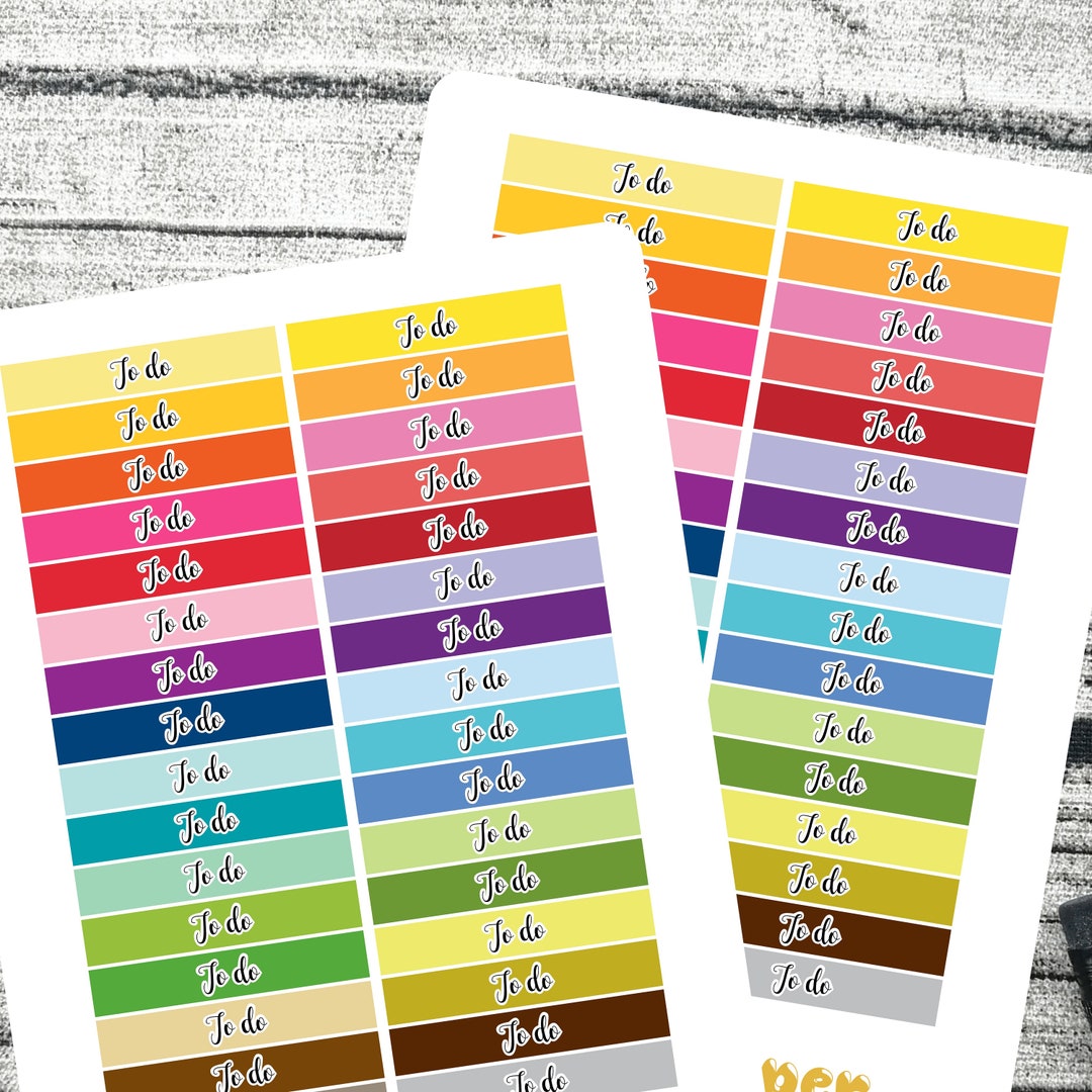 To Do Headers Stickers Day Head Stickers Planner Stickers for All ...