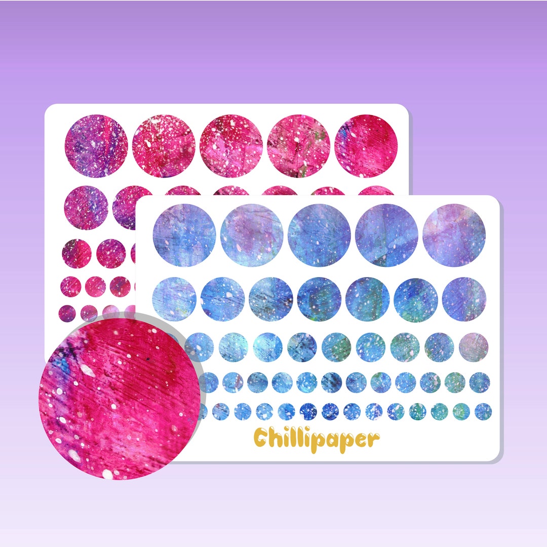 Watercolour Dot / Spot Stickers for Planners, Bullet Journal Supplies ...