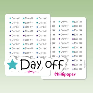 Day off Stickers for Planners, No Work, Holiday, Work Rota, Hot or Cool ...